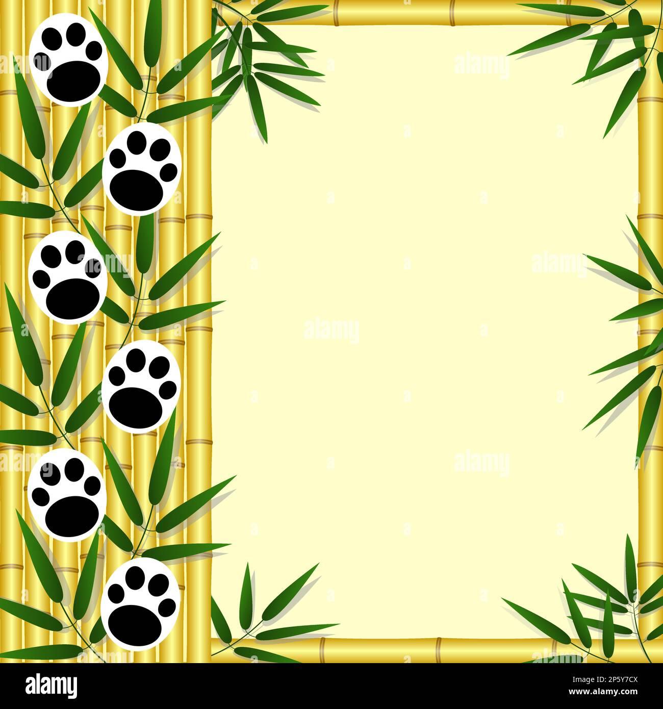 Border design panda illustration hi-res stock photography and images ...