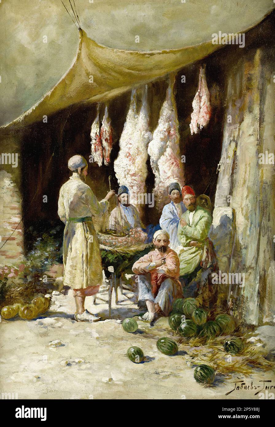 Габашвили Георгий Иванович - Лавка мясника - Русская школа - XIX век ...