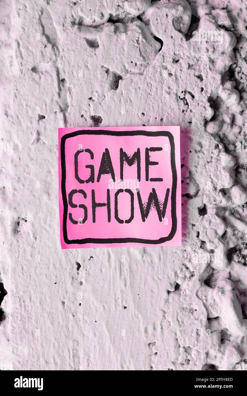 Inspiration showing sign Game Show. Business showcase Program in ...