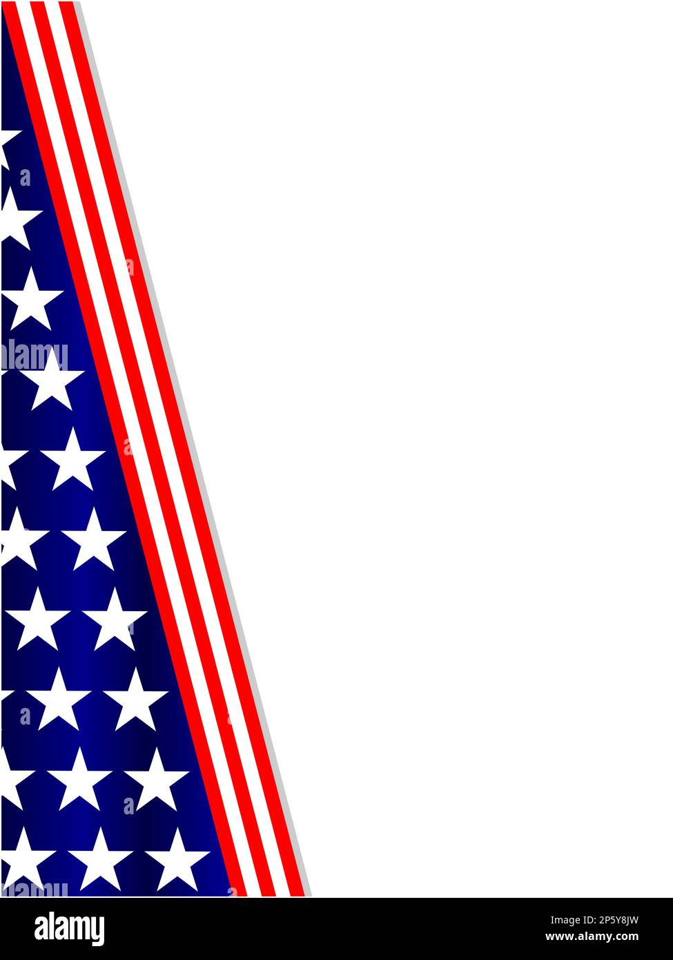 American abstract flag decorative patriotic border frame with empty ...