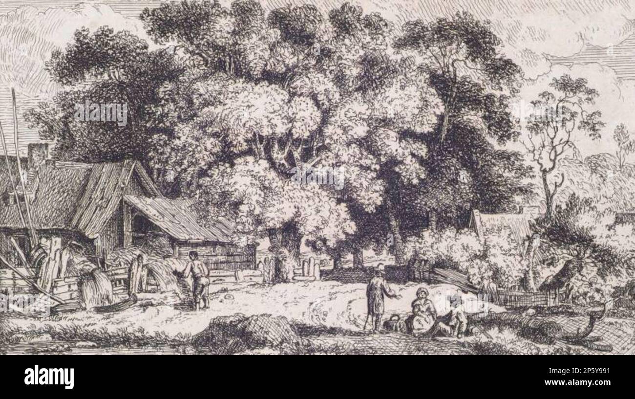 A Quiet Homestead, Paul Sandby (Nottingham, England, 1725 - 1809 Stock ...