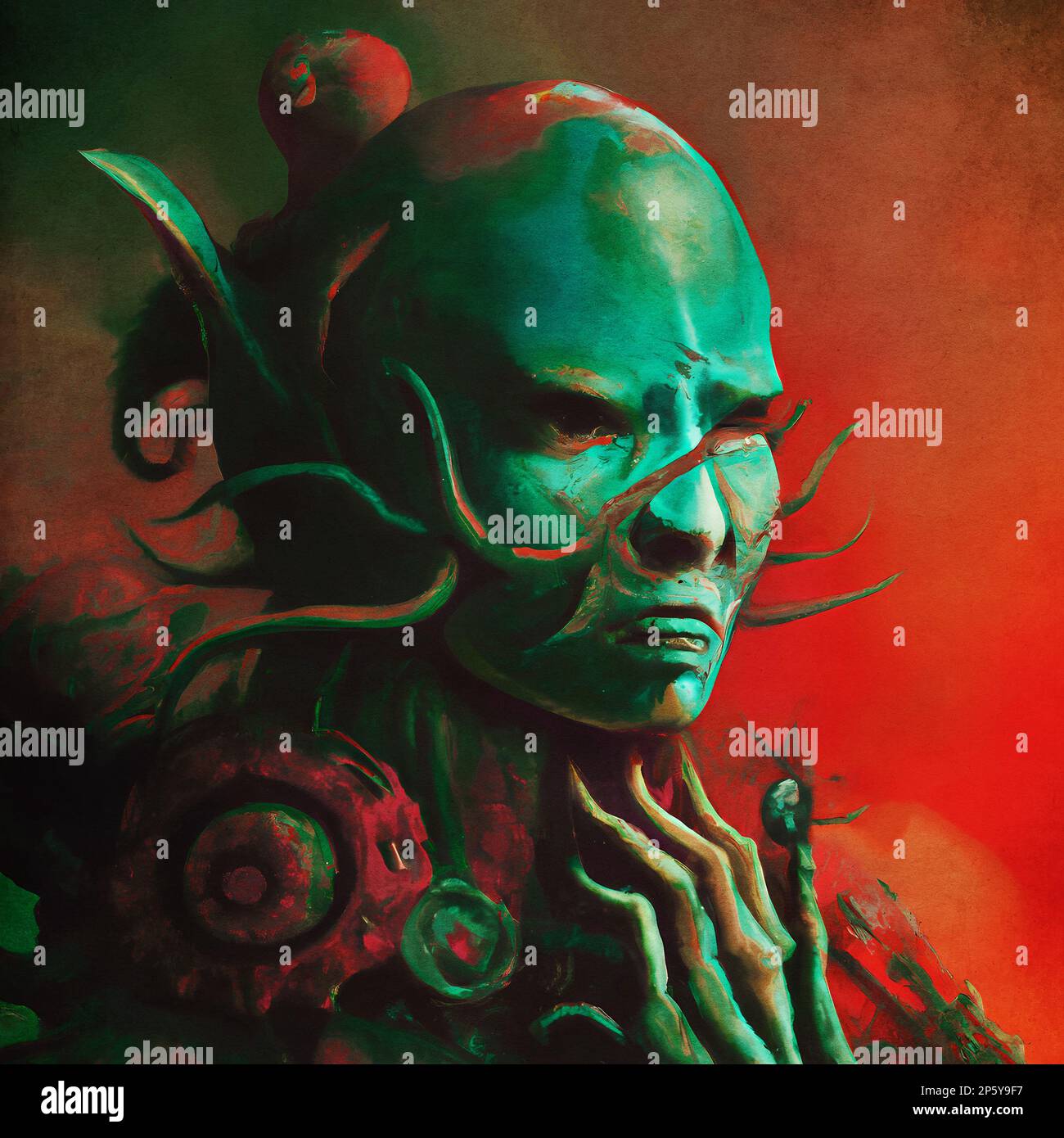 Illustration of an alien warrior hi-res stock photography and images ...
