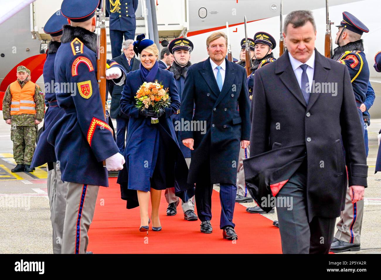 Bratislava, Slovakia. 7th Mar, 2023. King Willem-Alexander and Queen ...