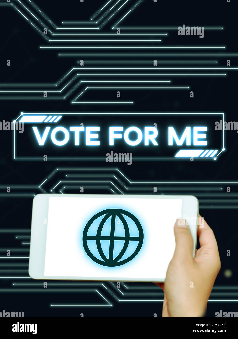 Handwriting text Vote For Me. Concept meaning Campaining for a ...