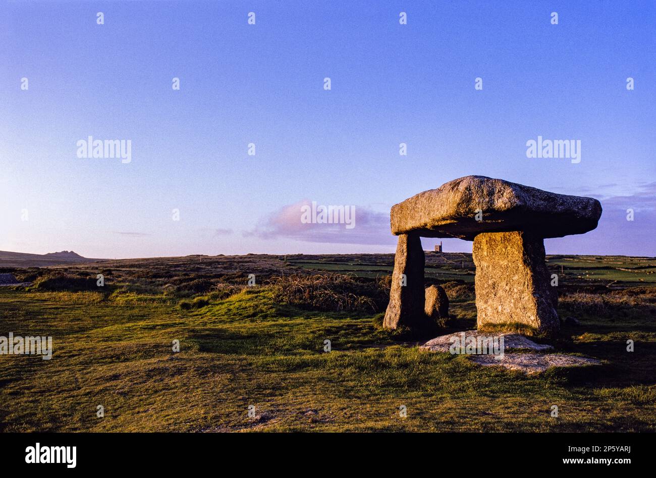 Lanyon Quoit is located on relatively low-lying land close to Lanyon ...
