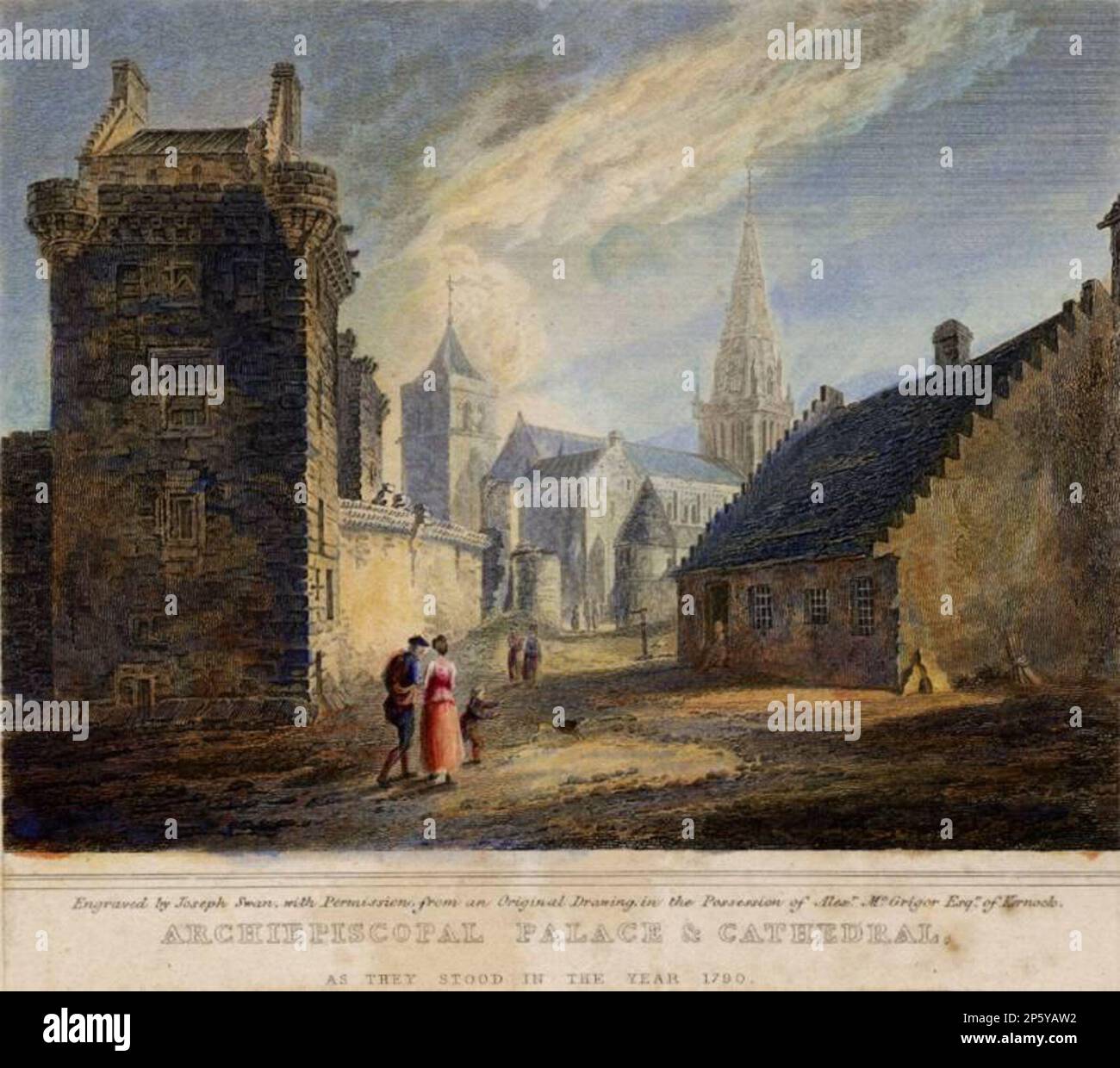 Archiepiscopal Palace And Cathedral. Glasgow. As They Stood In The Year ...