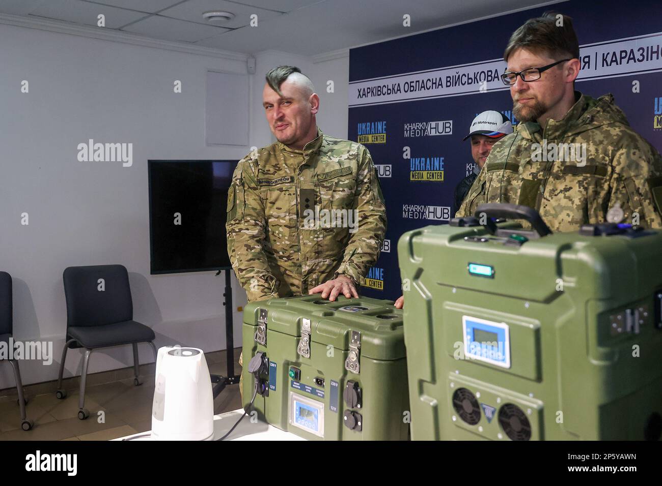 KHARKIV, UKRAINE - MARCH 6, 2023 - Servicemen of the 127th Separate ...