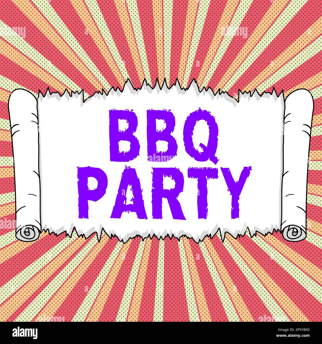 Hand writing sign Bbq Party. Conceptual photo usually done outdoors by ...