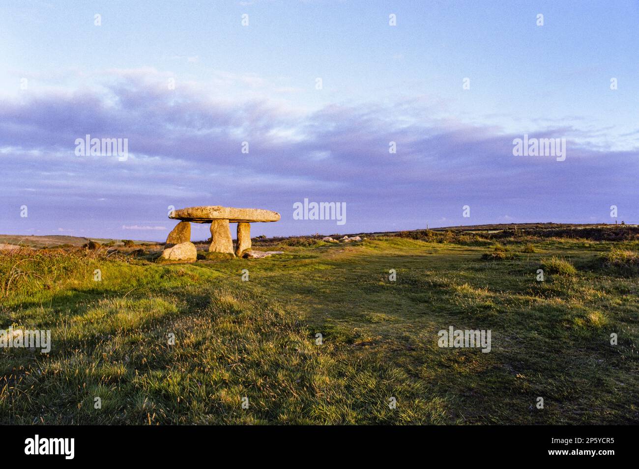 Lanyon Quoit is located on relatively low-lying land close to Lanyon ...