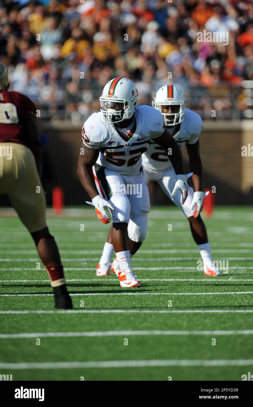 University of Miami Hurricanes linebacker Denzel Perryman (52) during ...