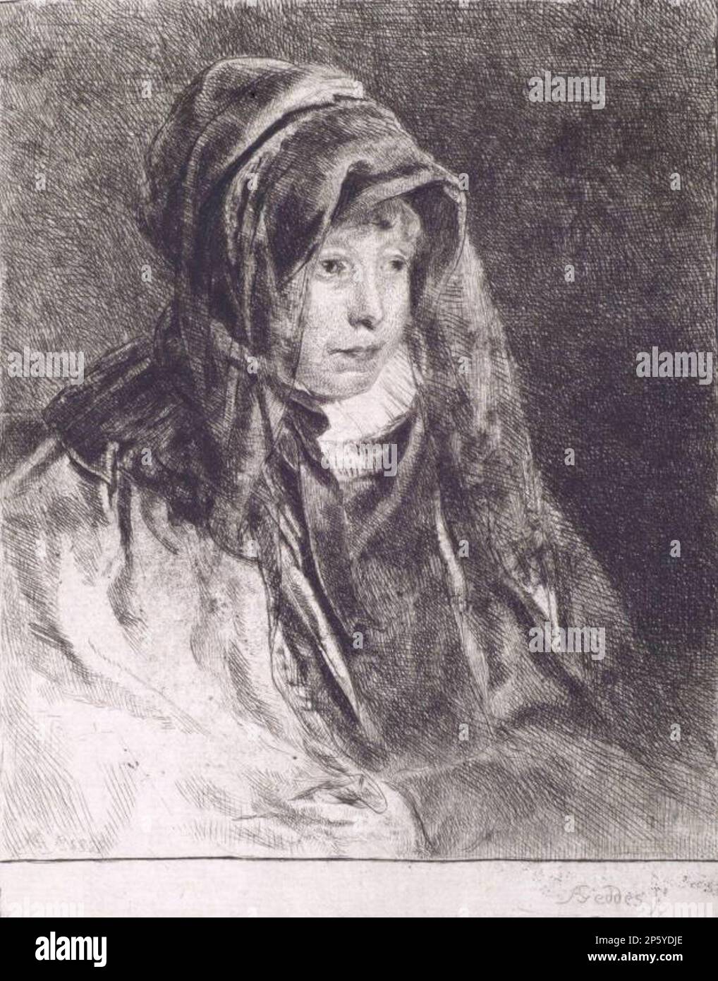 Agnes Geddes, the Artist's Mother, Andrew Geddes (Edinburgh, Scotland ...