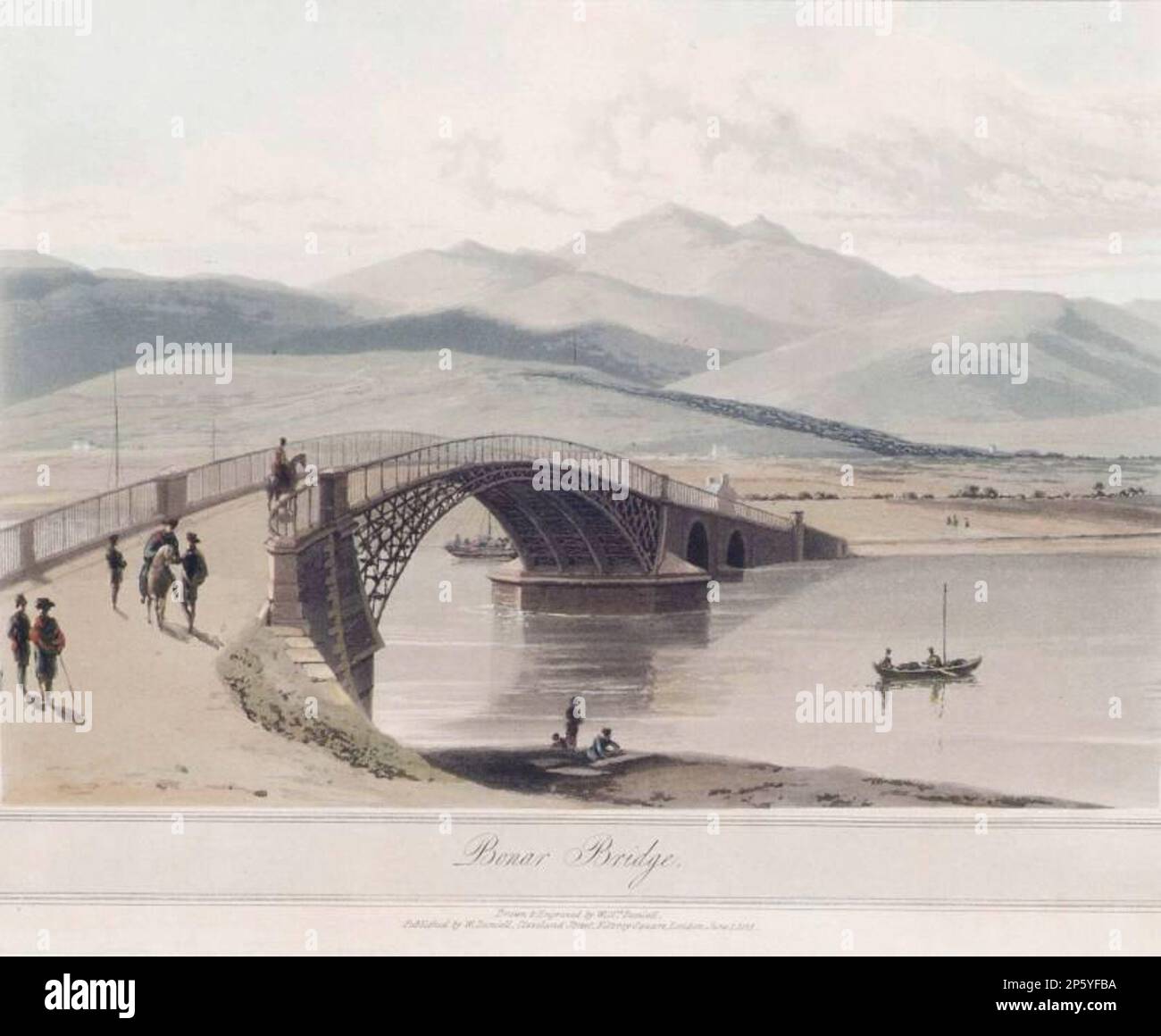 Bonar Bridge, William Daniell (Kingston upon Thames, England, 1769 ...