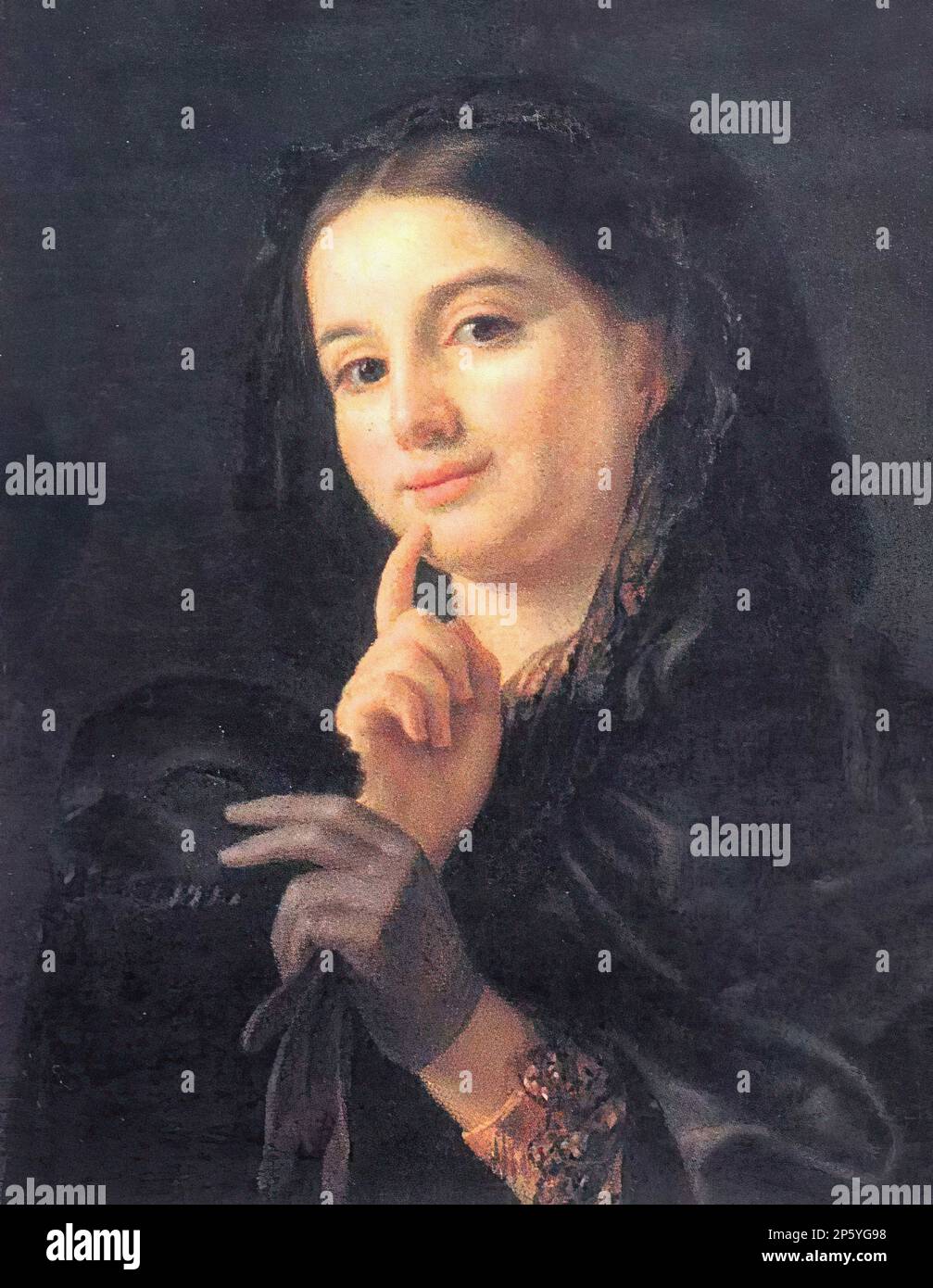 Грибков Сергей Иванович - Дама в маске - Русская школа XIX века ...