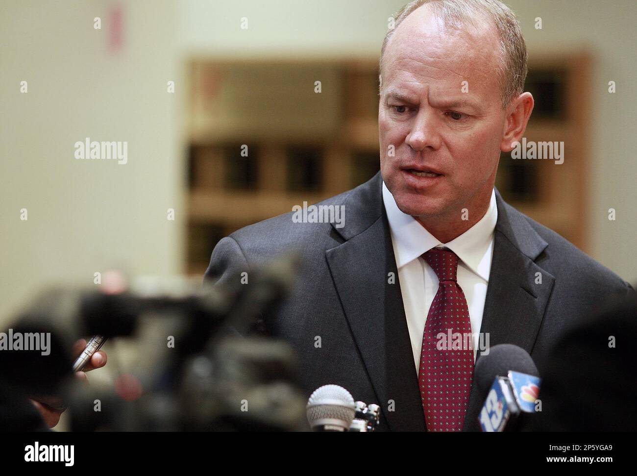 Wyoming Gov. Matt Mead speaks with reporters Friday evening, Nov. 30 ...