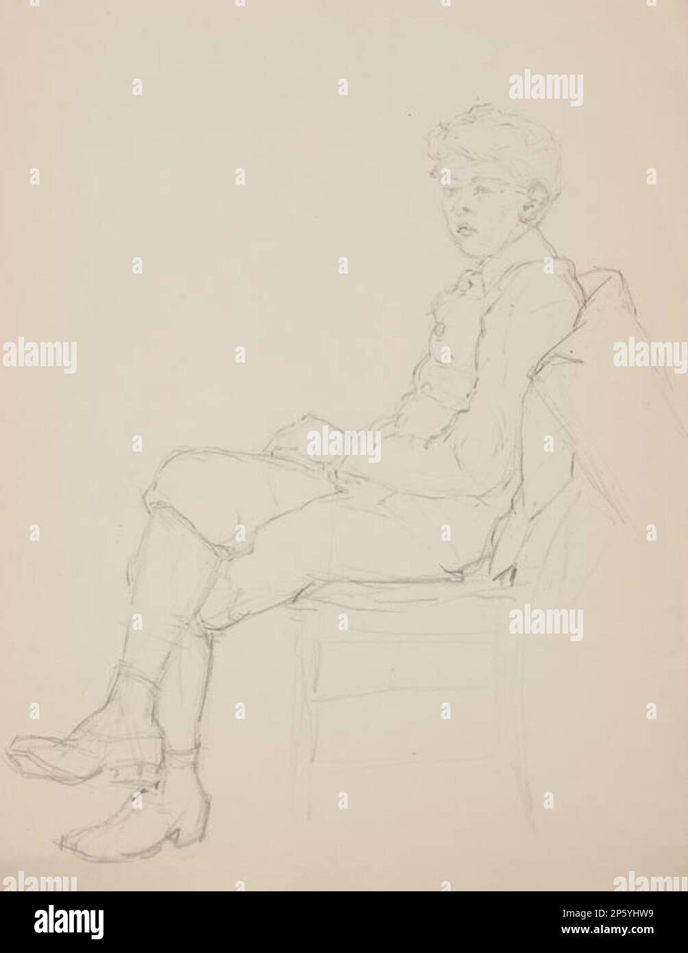 Boy in Knickerbockers and Eton Collar, Alfred William Rich (Sussex ...