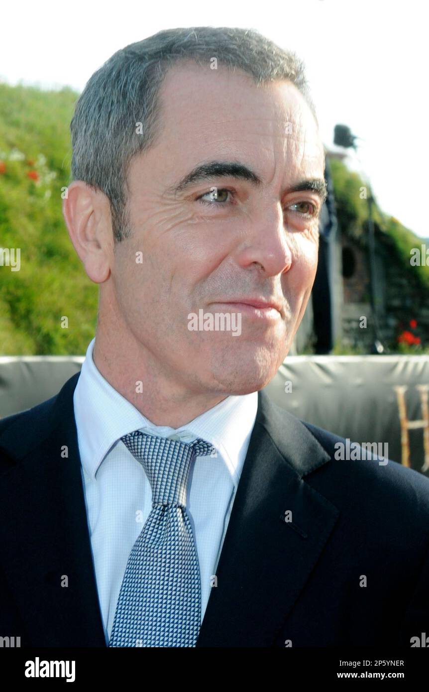 Cast member James Nesbitt poses on the red carpet at the premiere of ...
