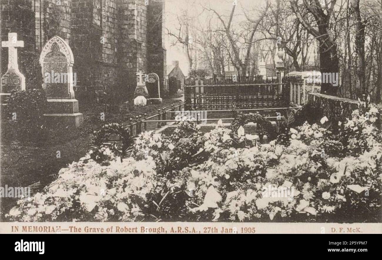 Postcard of Robert Brough's Grave, 1905 Stock Photo - Alamy