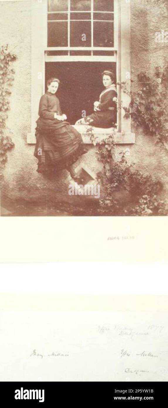 Effie and Mary Millais at Dalguise, from an album compiled by Sir John ...