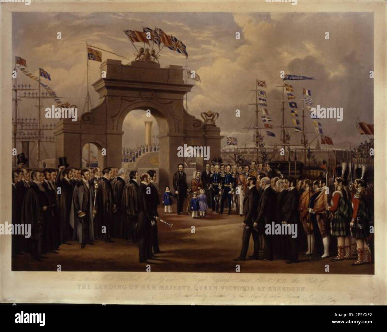 The Landing of her Majesty Queen Victoria at Aberdeen, John Harris the ...