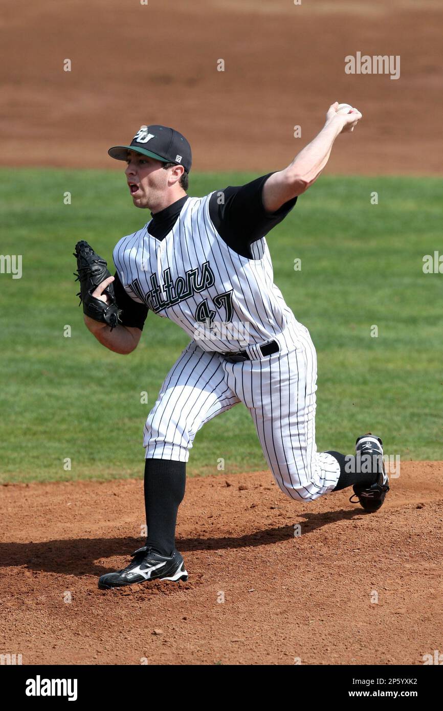 February 21, 2010: Pitcher David Burns (47) of the Stetson Hatters ...