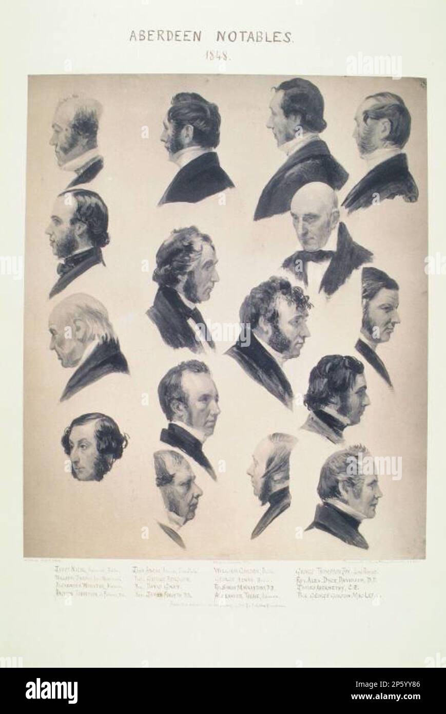 Photographic Key for Heads of Aberdeen Notables, P Cleland (Edinburgh ...