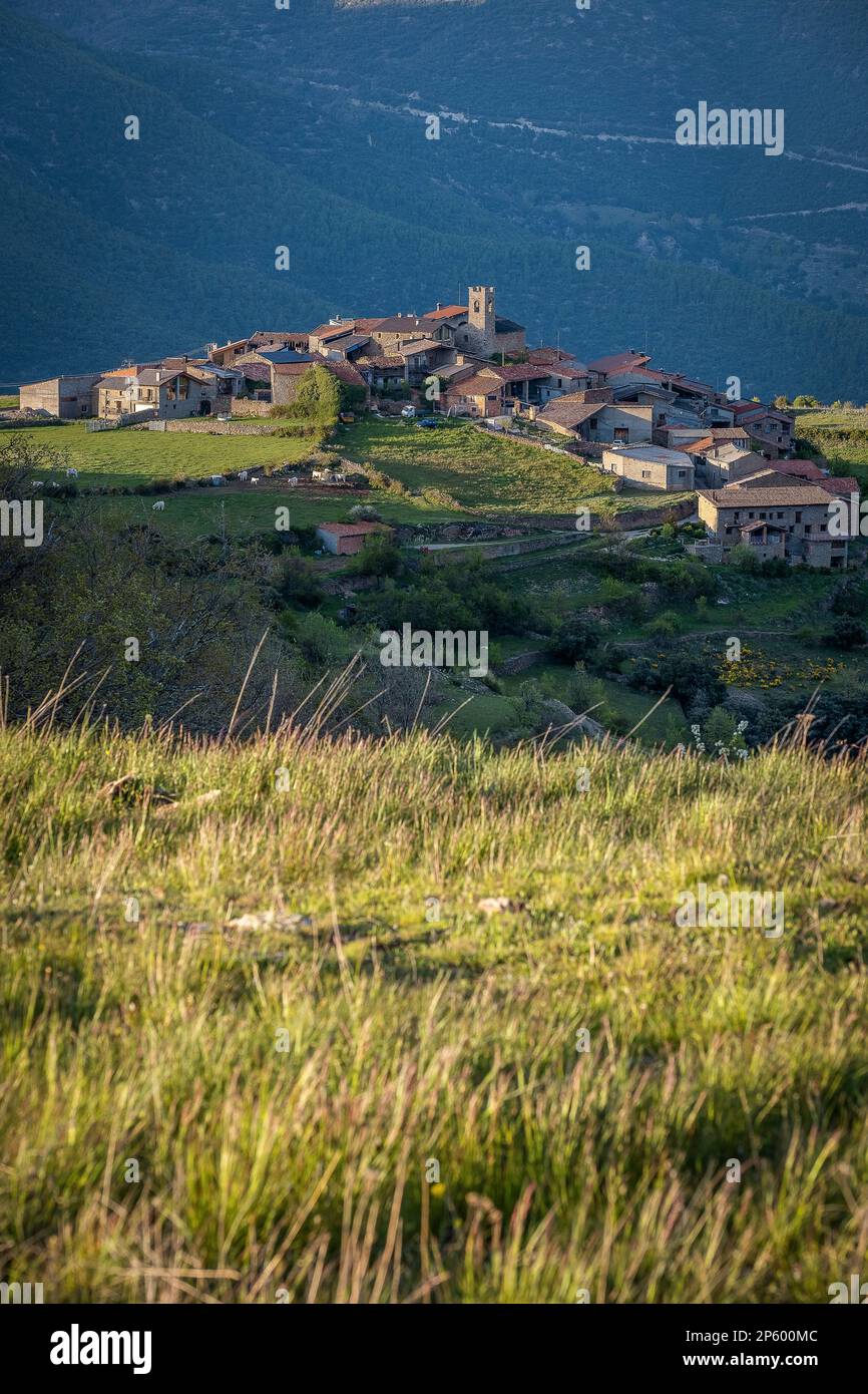 Vilanova de Banat village, in Cadí-Moixeró Natural Park, Catalonia ...