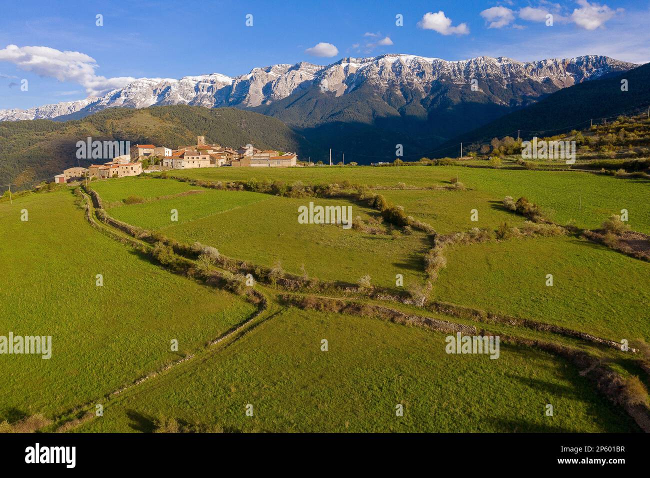 Vilanova de Banat village, in Cadí-Moixeró Natural Park, Catalonia ...