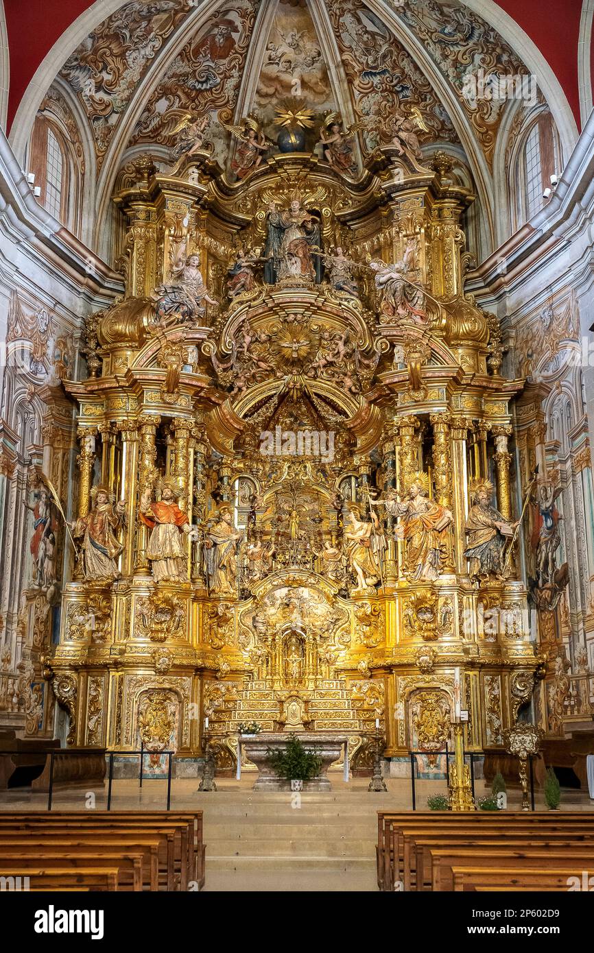 Baroque altarpiece, church, Sanctuary of the Miracle, Riner, Catalonia ...