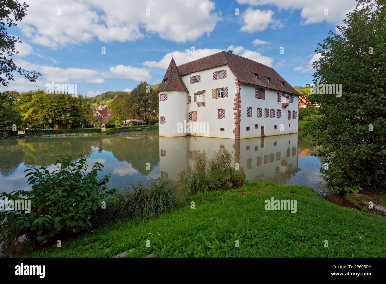 Water Castle Inzlingen during summer, Germany Stock Photo - Alamy
