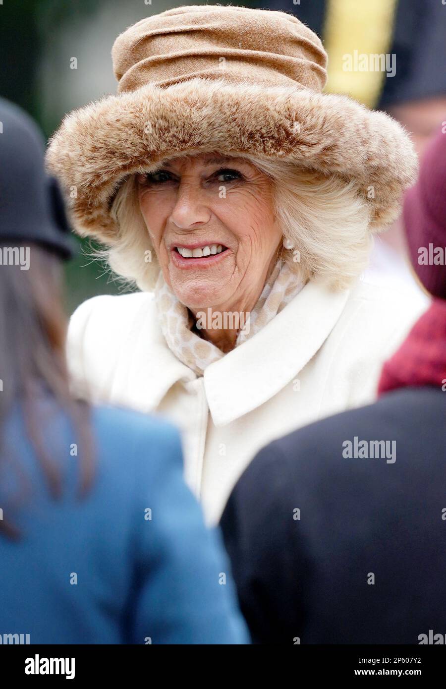 The Queen Consort arrives for a visit to Colchester Castle to mark ...