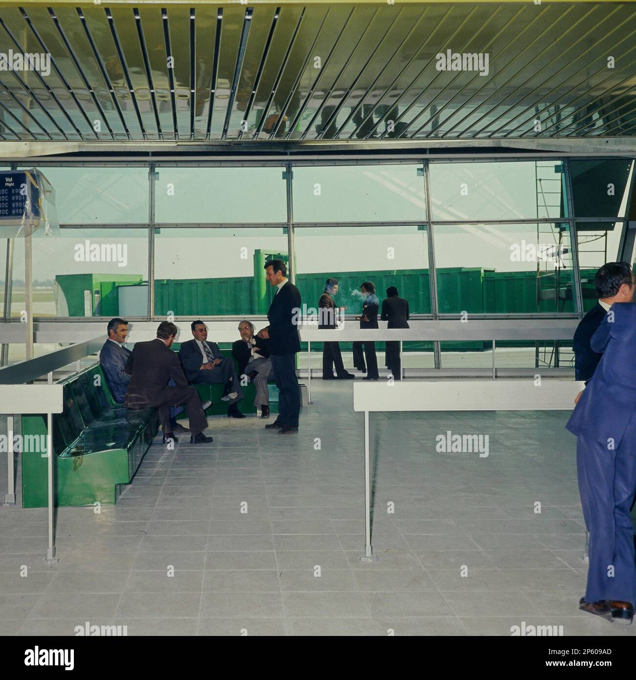 Archives 70ies: Aerial view of the construction site of Satolas airport ...