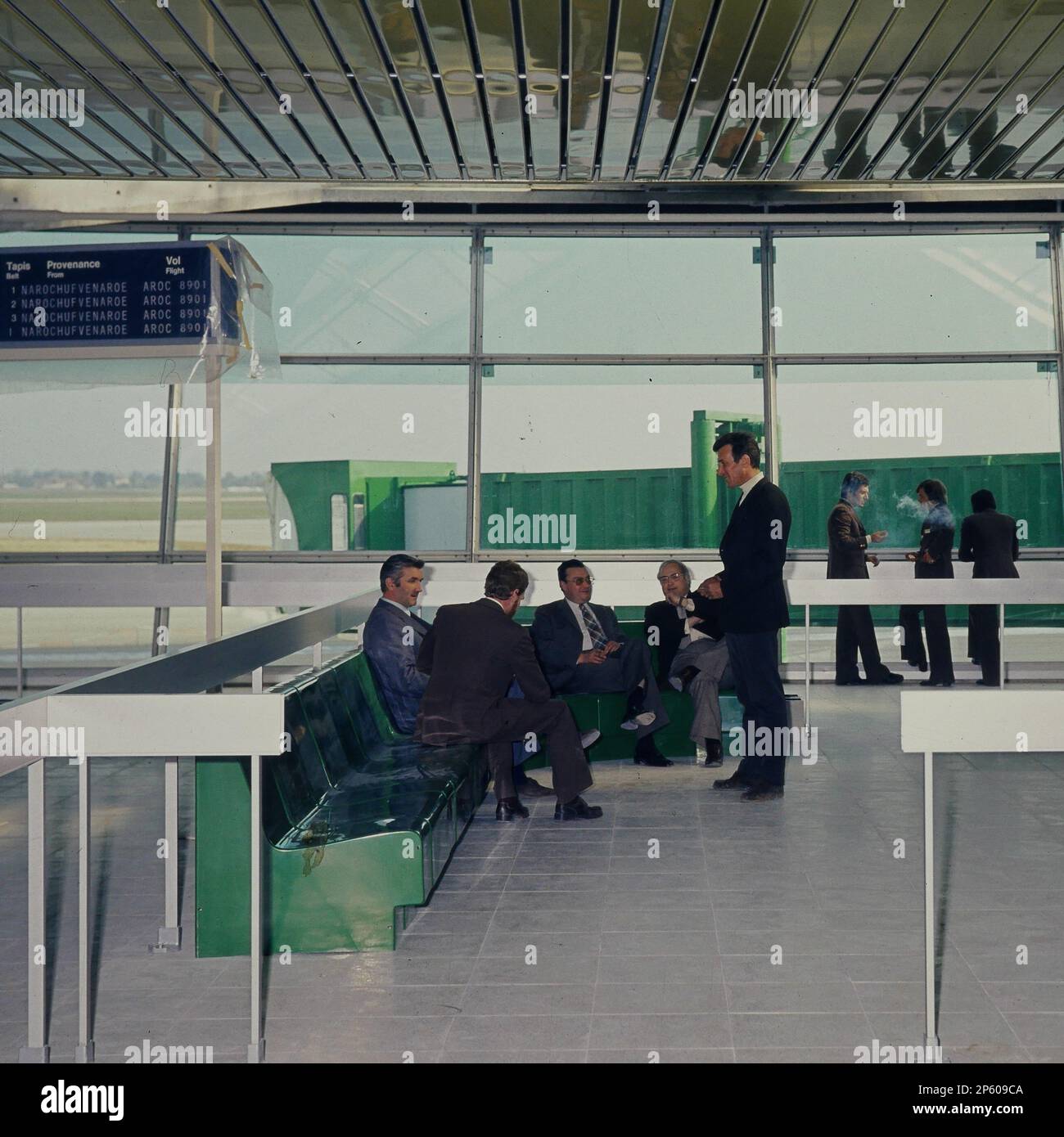 Archives 70ies: Aerial view of the construction site of Satolas airport ...