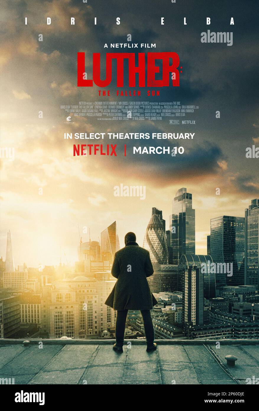 Luther The Fallen Sun poster Stock Photo - Alamy