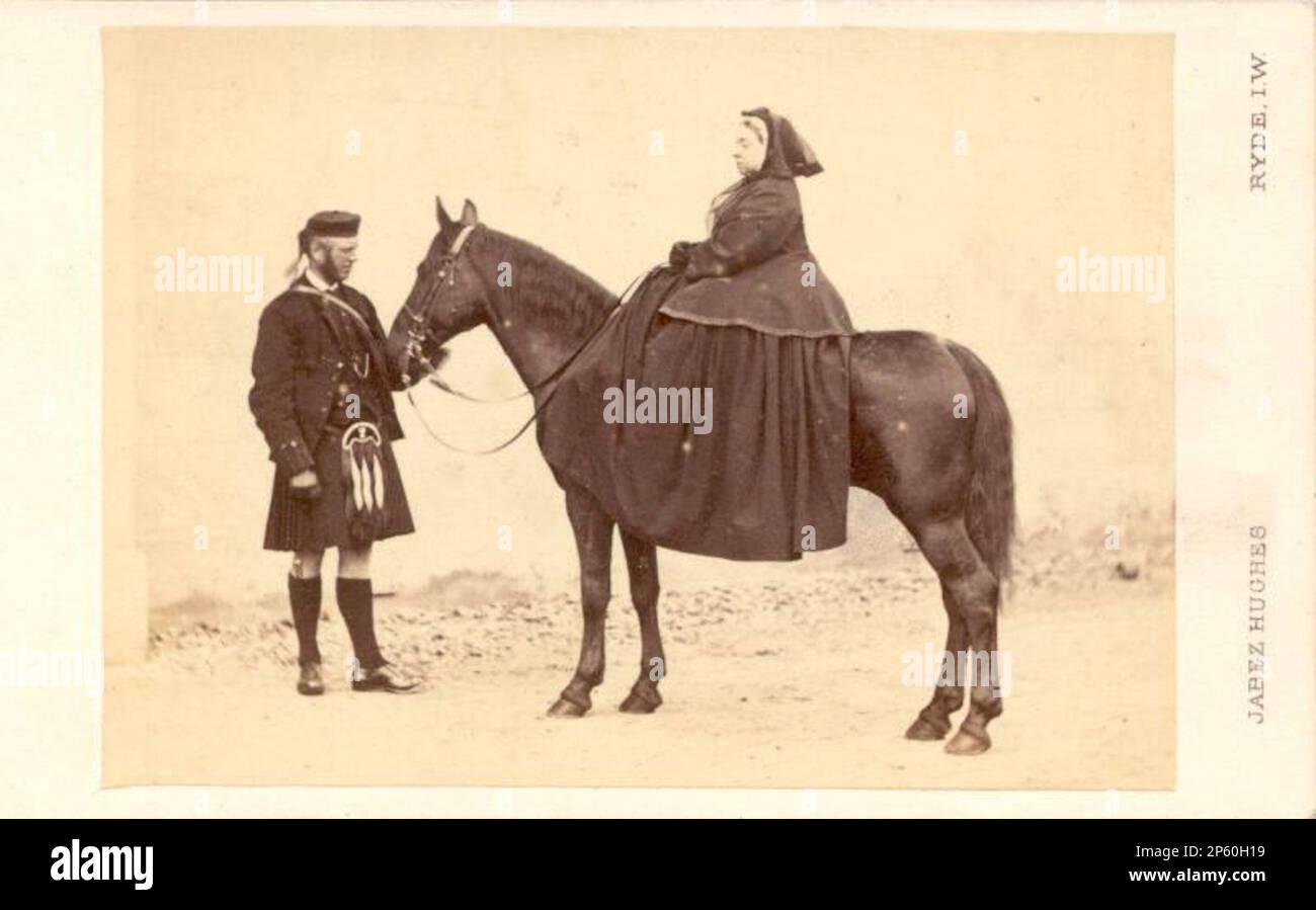 Queen Victoria with John Brown, 1866 Stock Photo - Alamy