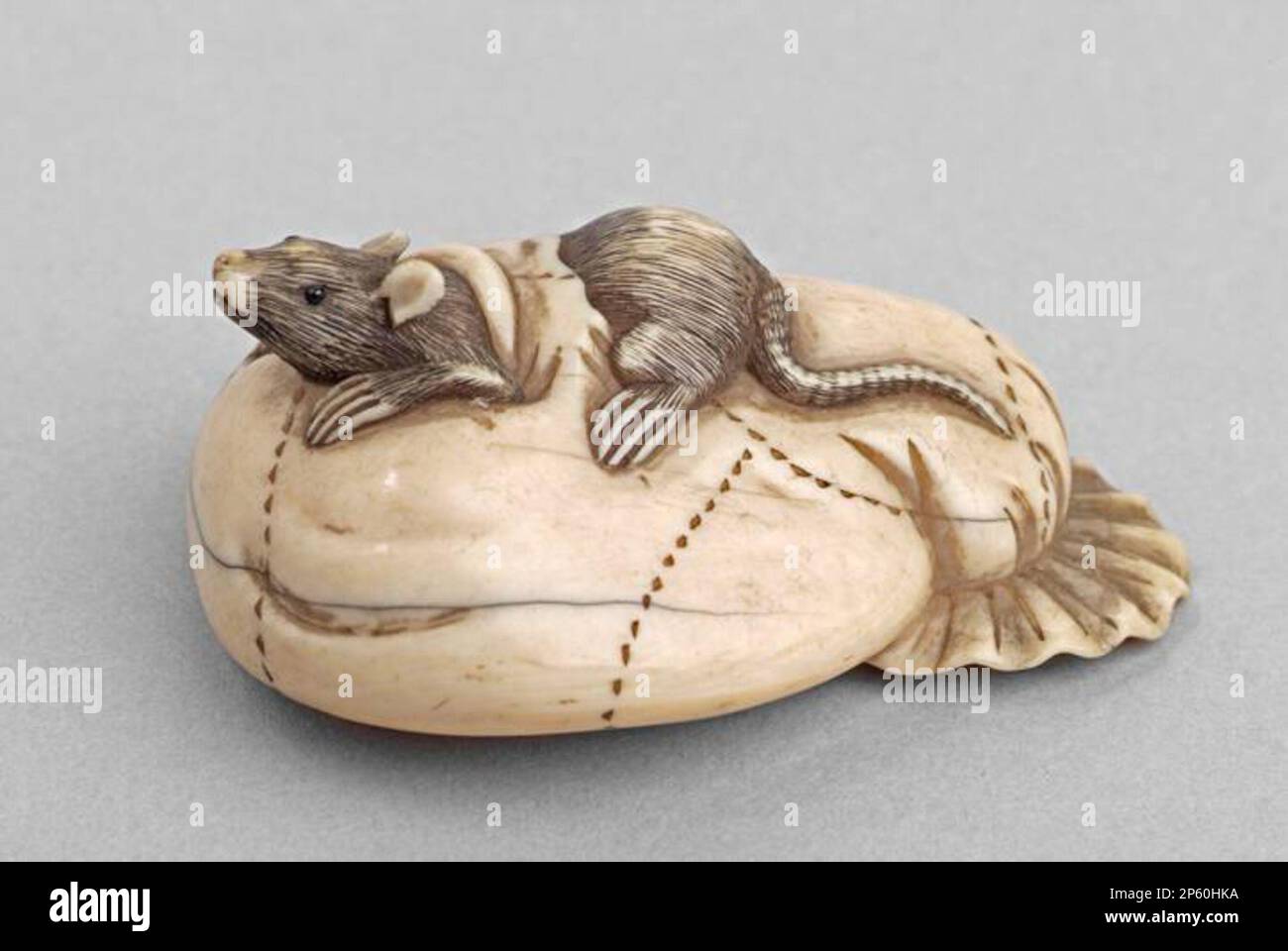 Japanese Rat on a Cushion Netsuke, Meiji Period, 1868 - 1912 Stock ...