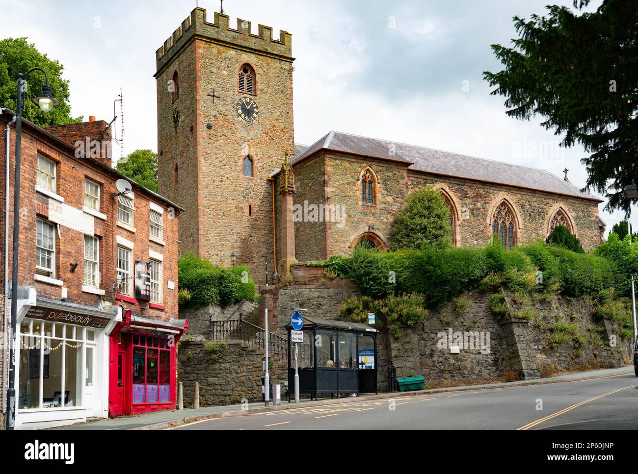 St Mary's Church, Church Bank, Welshpool, Powys, Mid Wales. Taken in ...