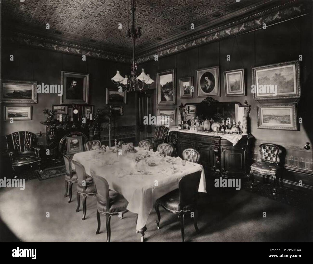 Dining Room Queens Cross, 1880s Stock Photo - Alamy