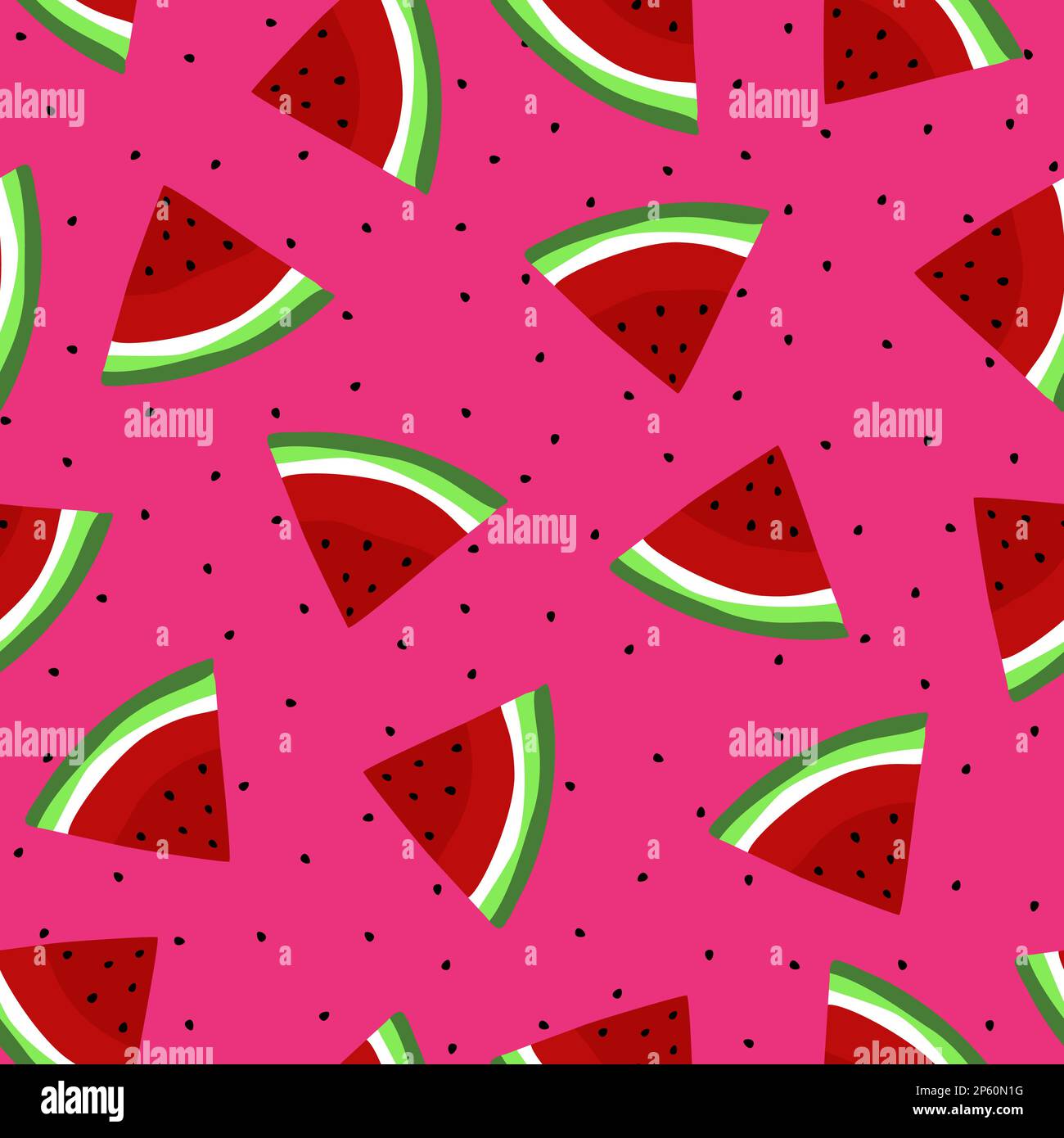 Seamless bright watermelon pattern. Pieces watermelon on pink ...