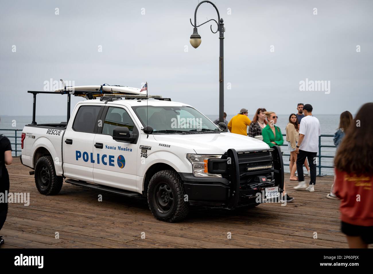 Detail of an SUV pickup of the Santa Monica baywatch police, thirteenth ...