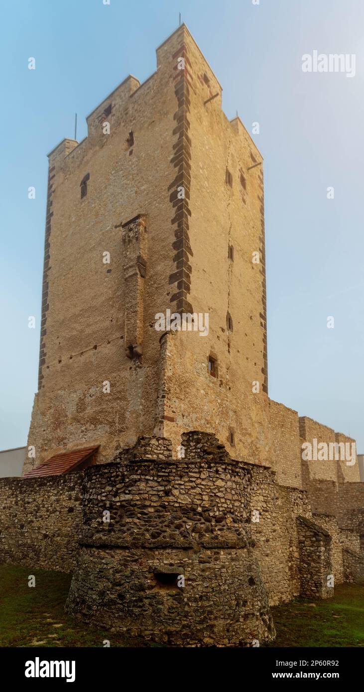 Historical ruins in Balaton uplands Hungary. The fort name is Kinizsi ...
