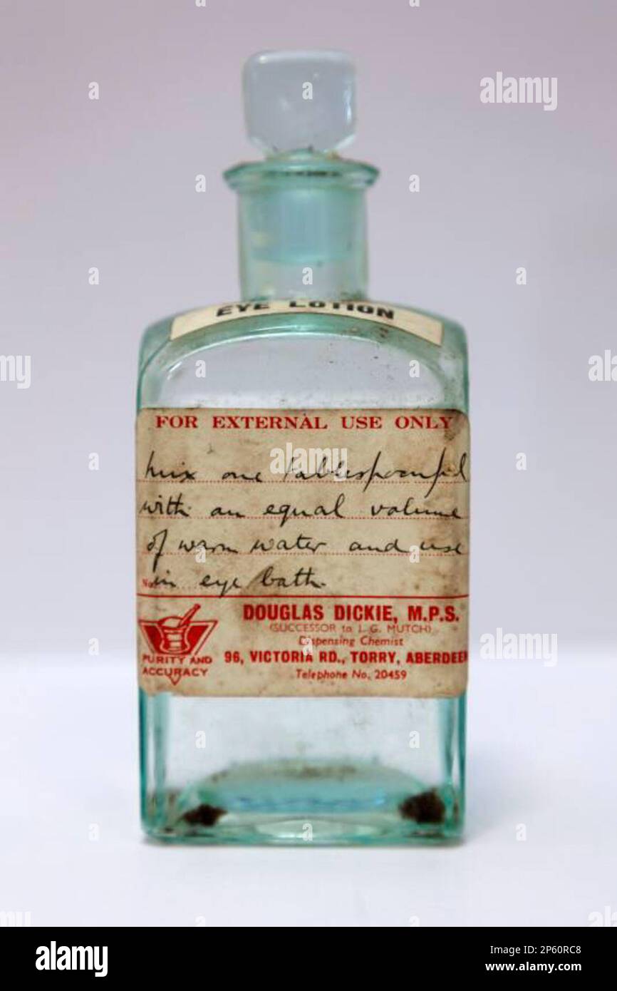 Eye Lotion from Ship's Medicine Chest, from an Aberdeen Trawler wrecked ...