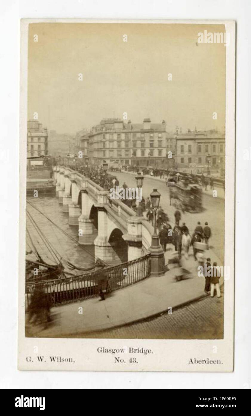 Glasgow Bridge (Broomielaw), 1860s/70s Stock Photo - Alamy
