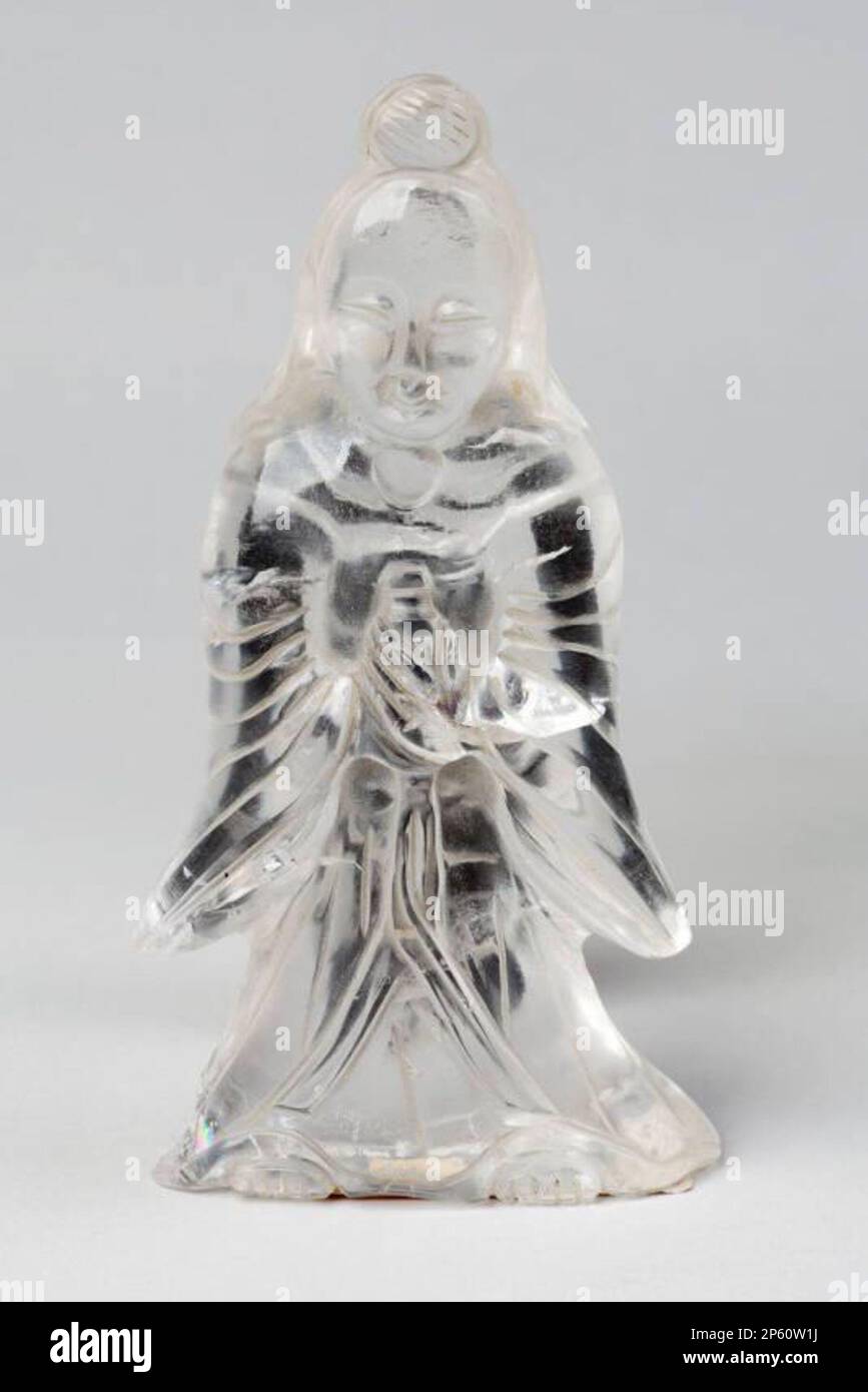 Carved Chinese Figure of Kuan-Yin Goddess of Compassion, Qing Dynasty ...