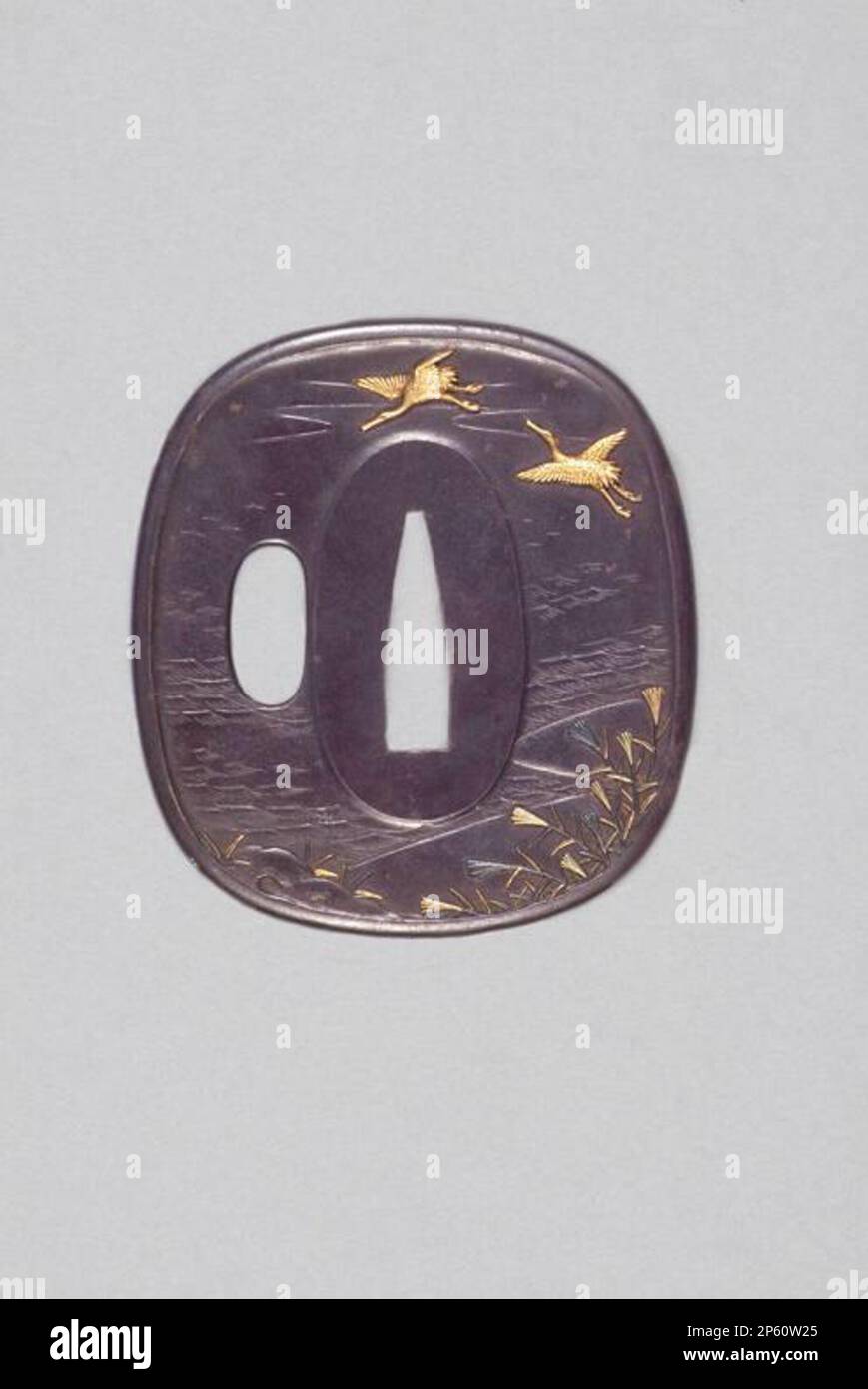 Tsuba: Japanese Sword Guard, Late Edo Period, 19th century Stock Photo ...