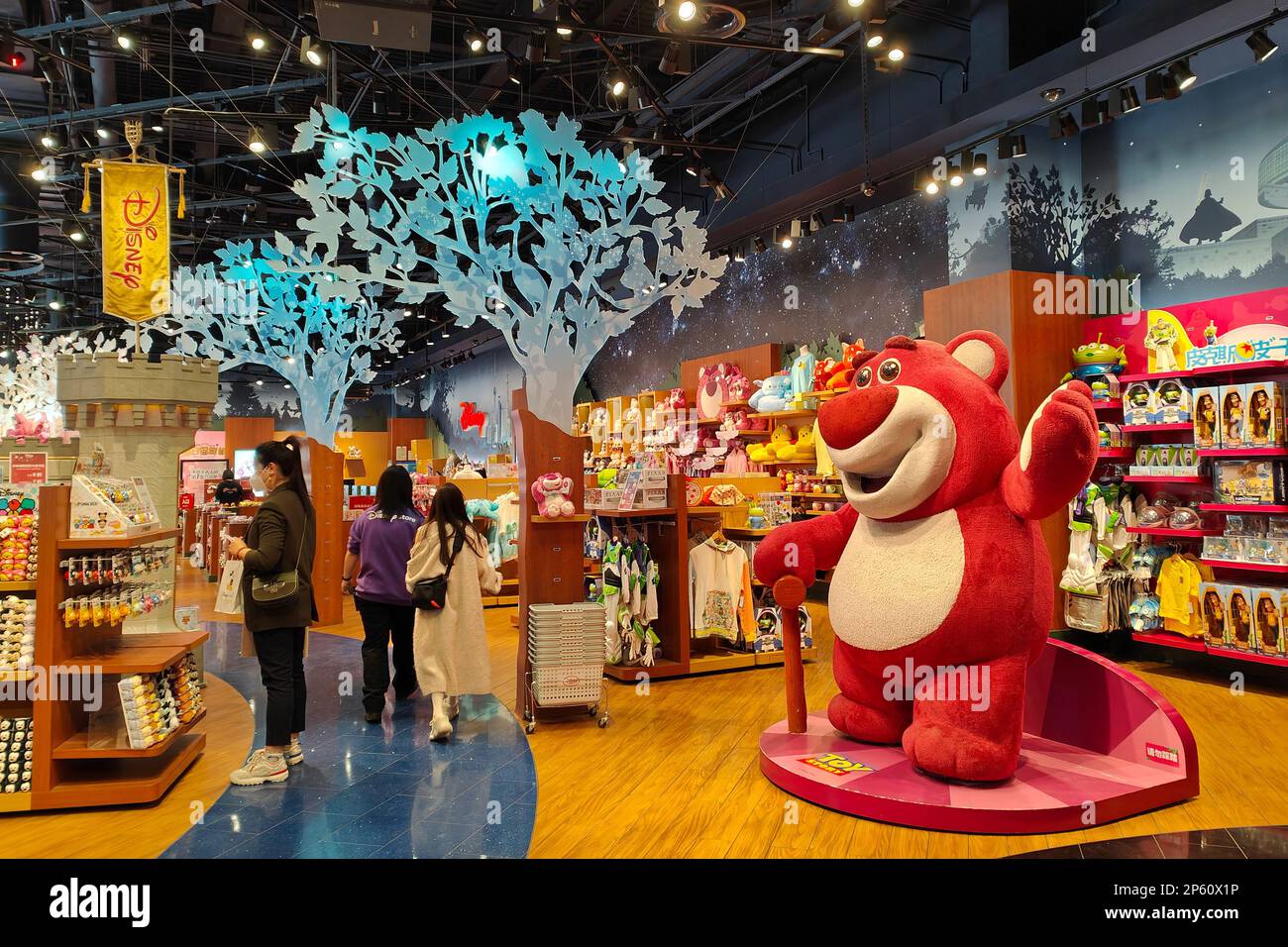 SHANGHAI, CHINA - MARCH 7, 2023 - Customers shop at Disney's flagship ...