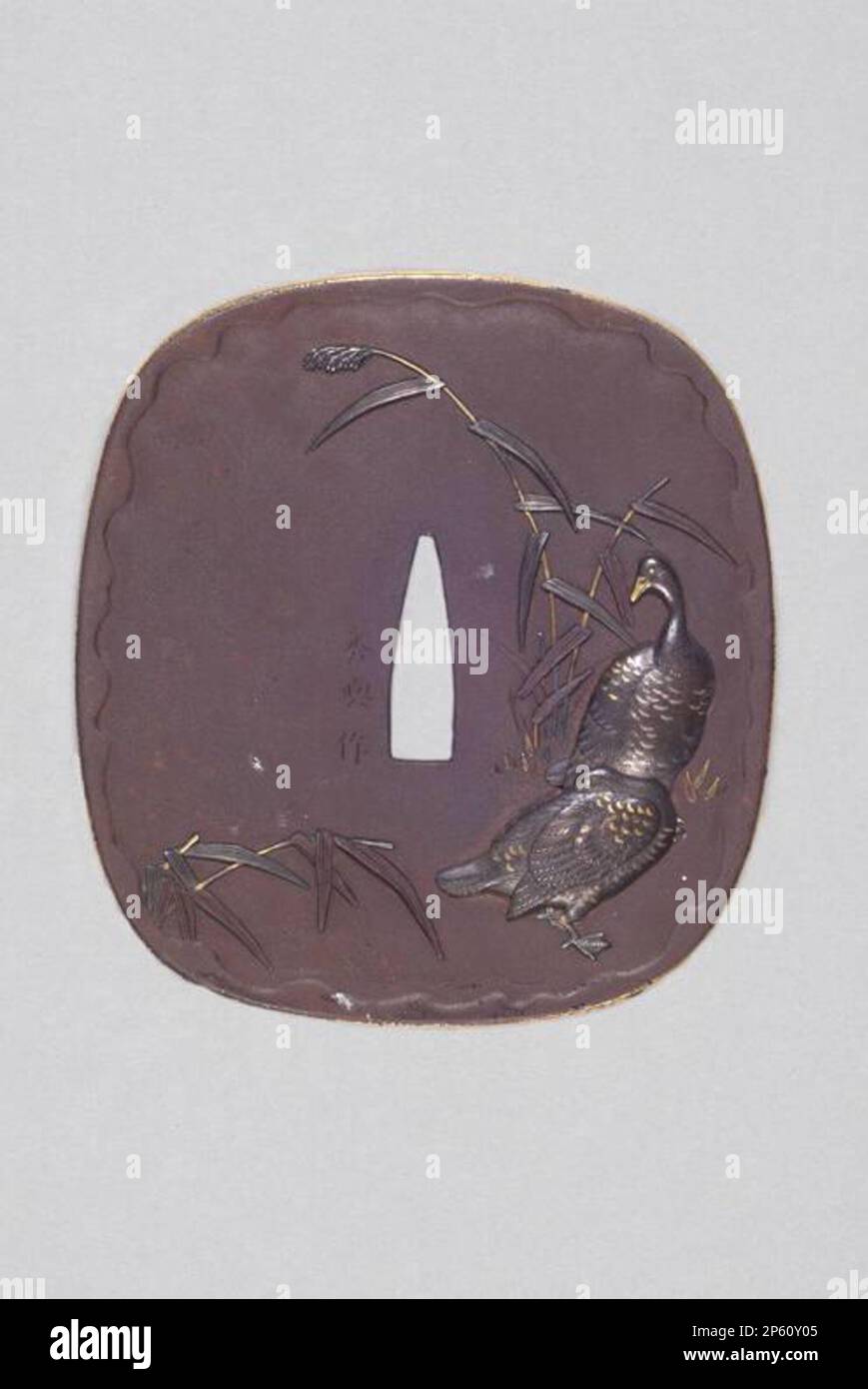 Tsuba: Japanese Sword Guard, Late Edo Period, 19th century Stock Photo ...