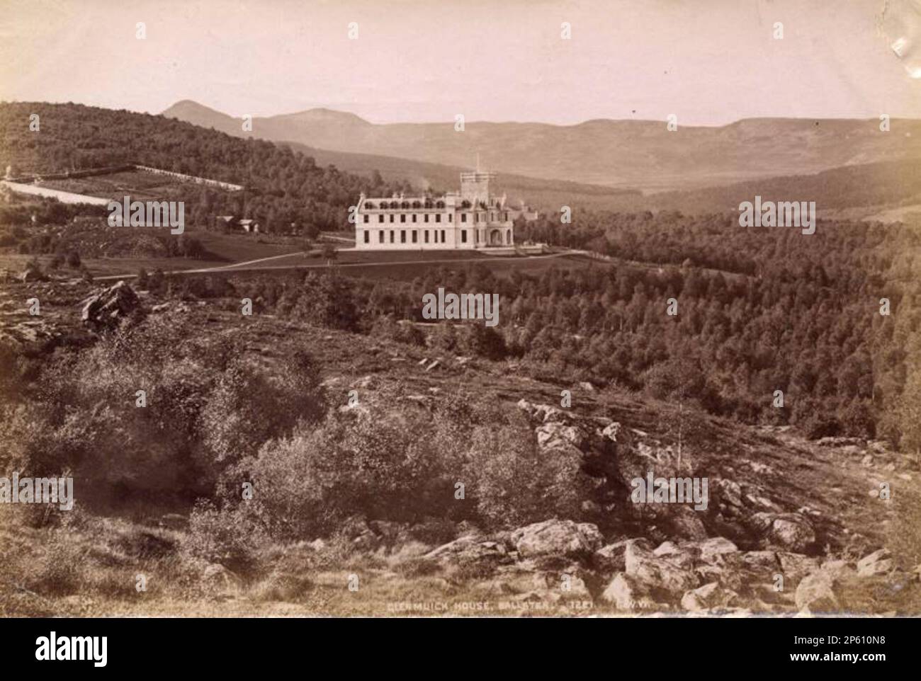 Glenmuick House Ballater, 1870s Stock Photo - Alamy