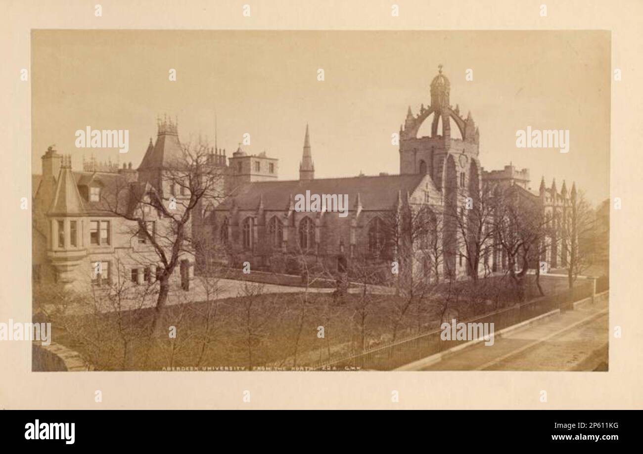 Aberdeen University, King's College, 1880s Stock Photo - Alamy