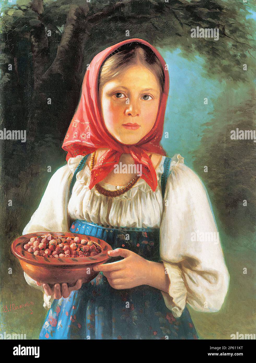 Тимофеев Василий Тимофеевич - Девочка с земляникой - Русская школа ...