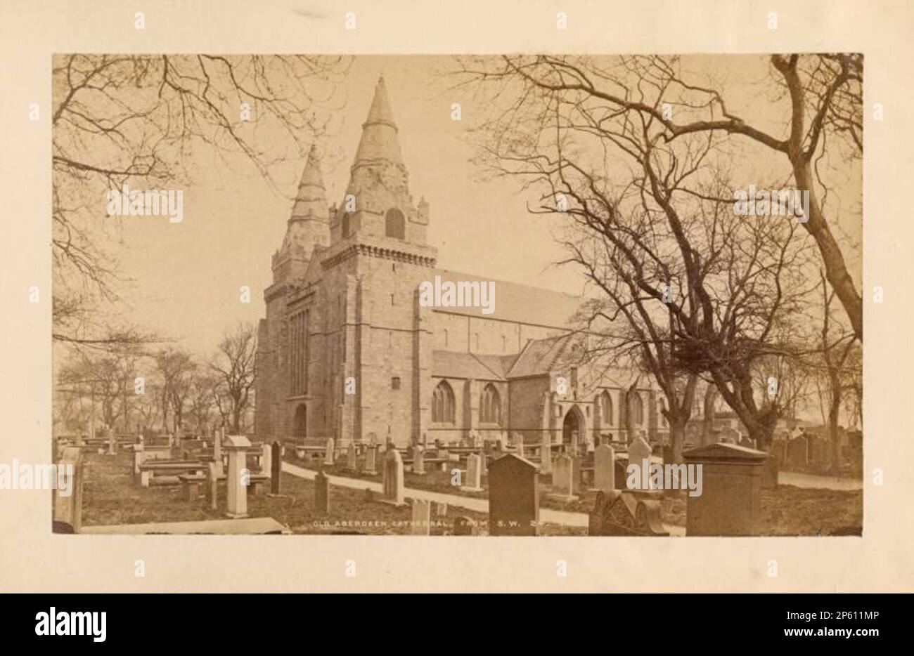 Old Aberdeen Cathedral, St Machar, 1880s Stock Photo - Alamy